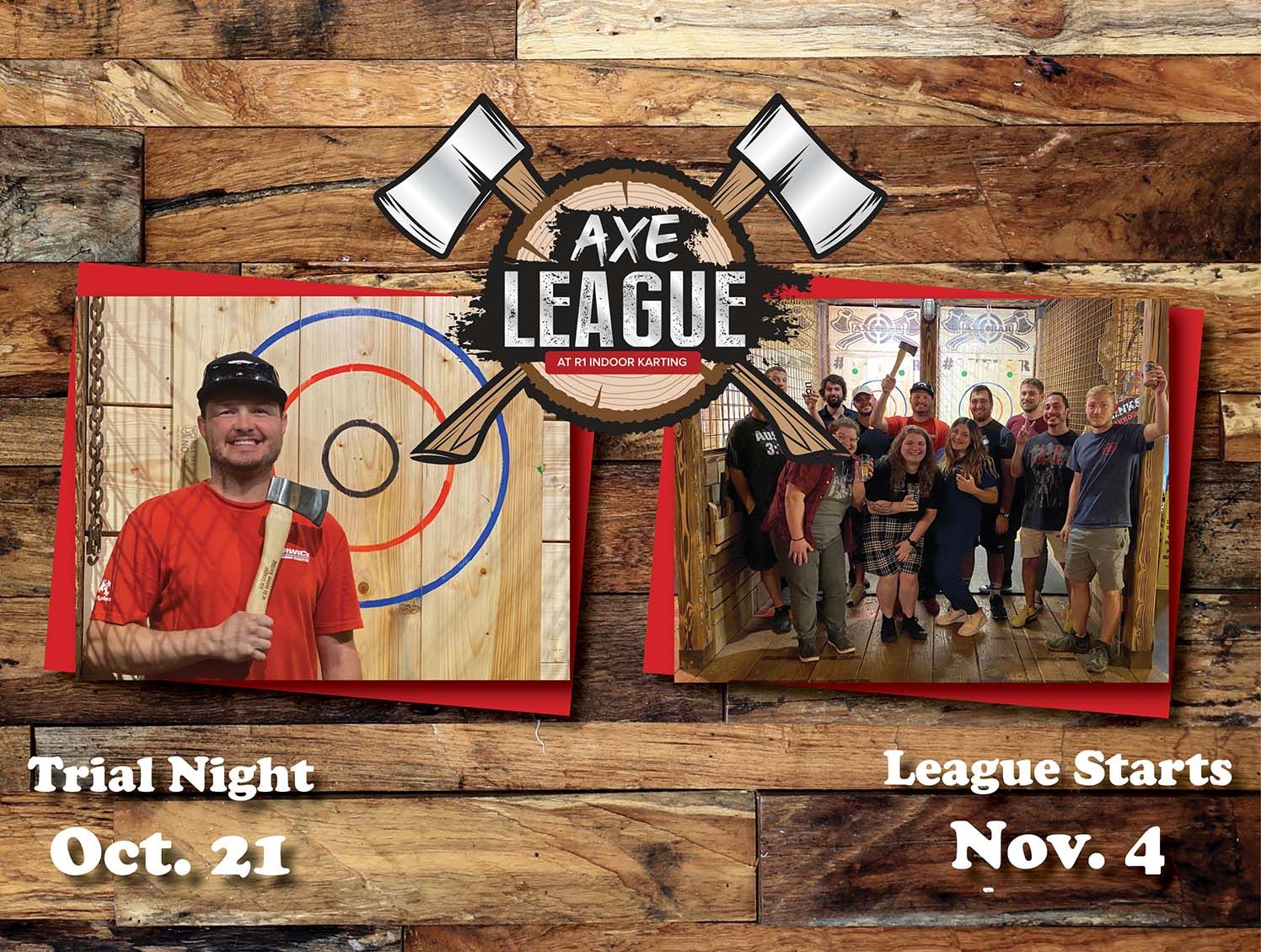 Axe bar - | R1 Indoor Karting | TimeMission | Interactive Darts | Axe ...